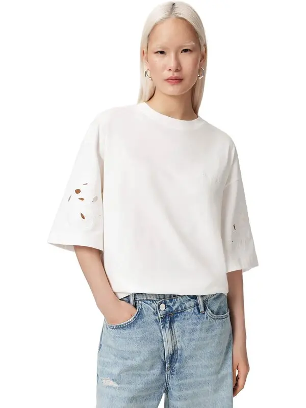 ALLSAINTS Lola Amelie Oversized Cotton T-shirt - White