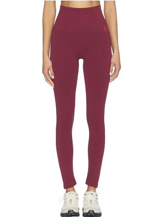 P.E Nation Restore Seamless Legging In Burgundy - Cabernet & Strawberry Red