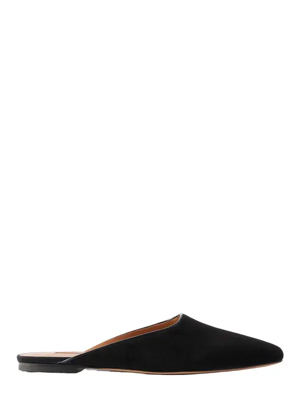 EMME PARSONS Suede Mules - Black