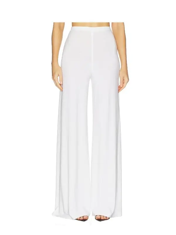 Norma Kamali Lifestyle Bias Pant - Snow White