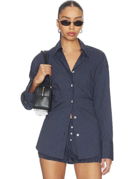 NIA X Jules Button-up Shirt - Navy