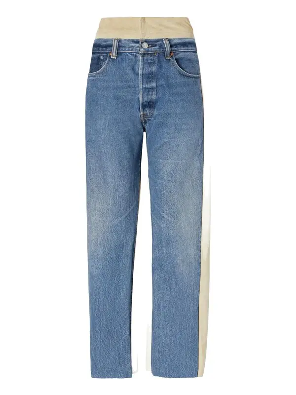 B Sides Double Waistband Rework Wide-leg Jeans - Light Denim