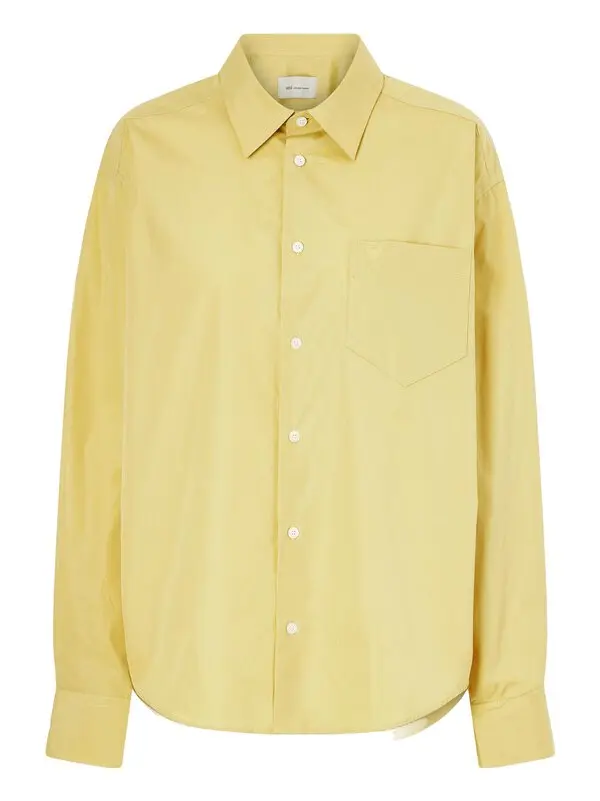 Ami Cotton-poplin Shirt - Yellow