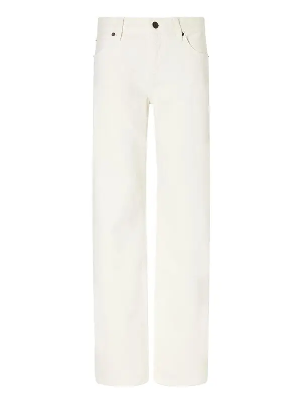 FRAME The Lowkey Low-rise Straight-leg Jeans - White