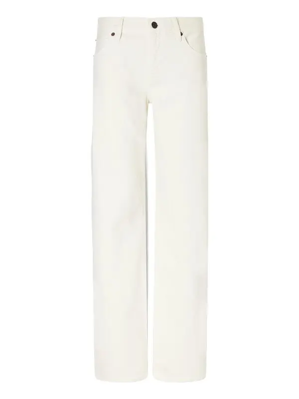 FRAME The Lowkey Low-rise Straight-leg Jeans - White