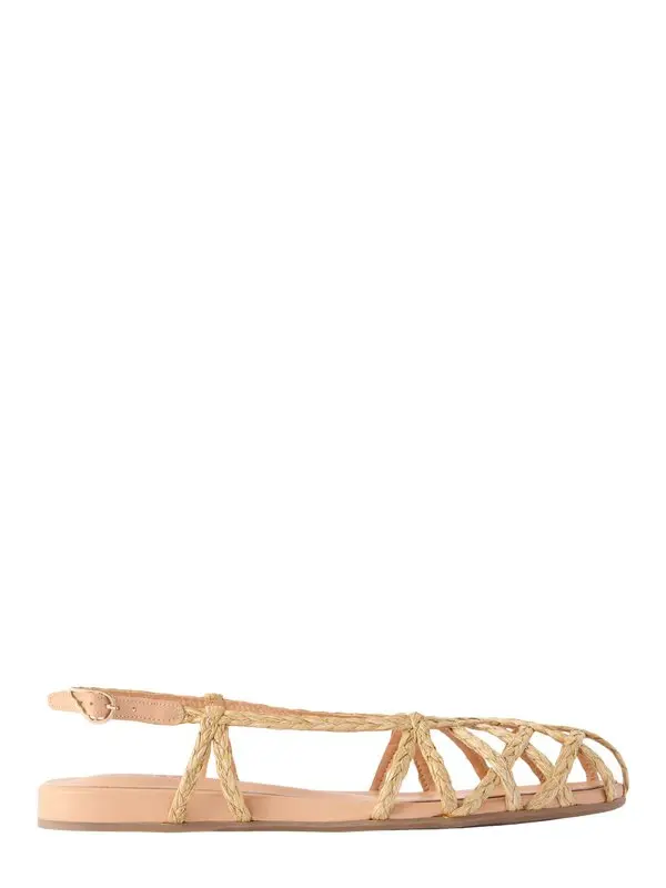 ANCIENT GREEK SANDALS Kardia Raffia Sandals - Neutrals