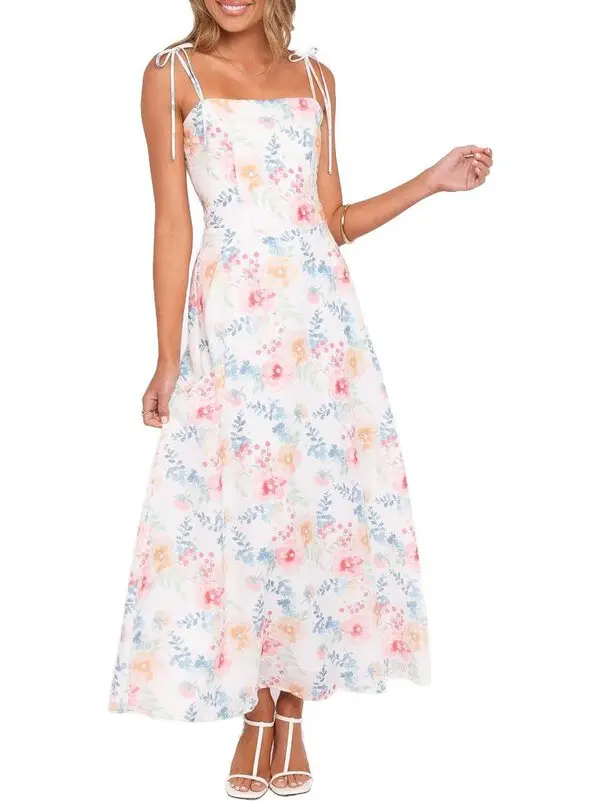 PETAL & PUP Jaxon Fit & Flare Maxi Dress - Floral