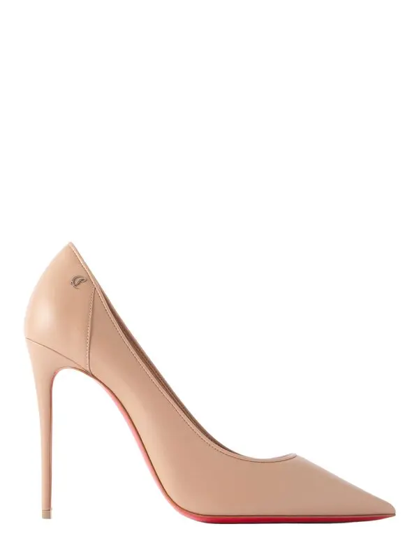 CHRISTIAN LOUBOUTIN Sporty Kate 100 Leather Pumps - Neutral