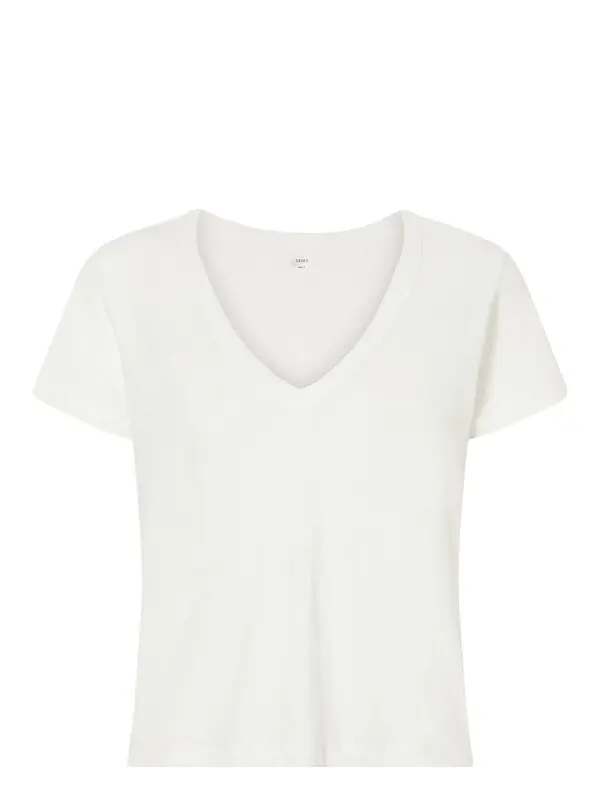 LESET Laura Cotton-jersey T-shirt - White