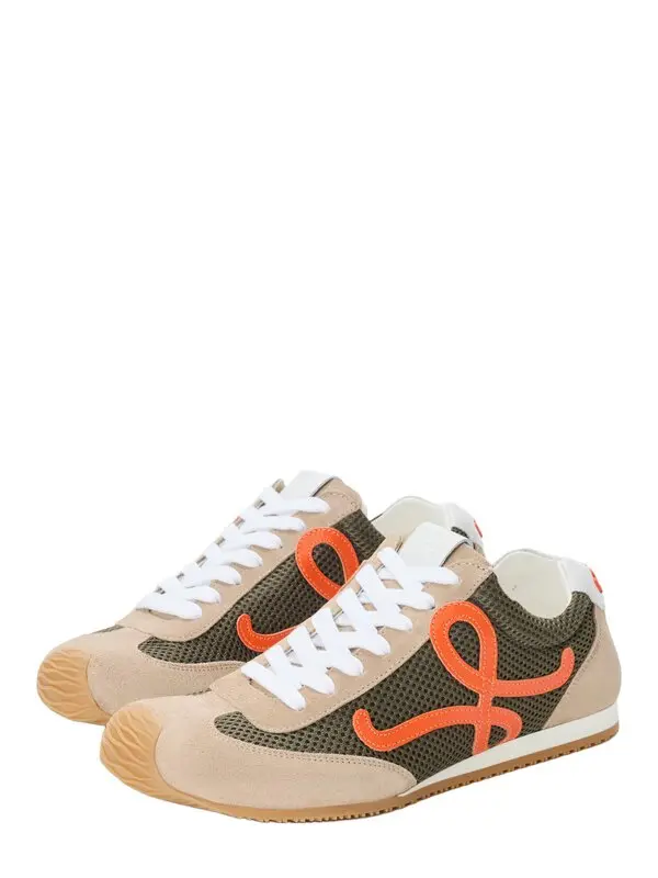 Loewe Ballet Runner 2.0 Sneakers - Khaki Green/orange/light Khaki