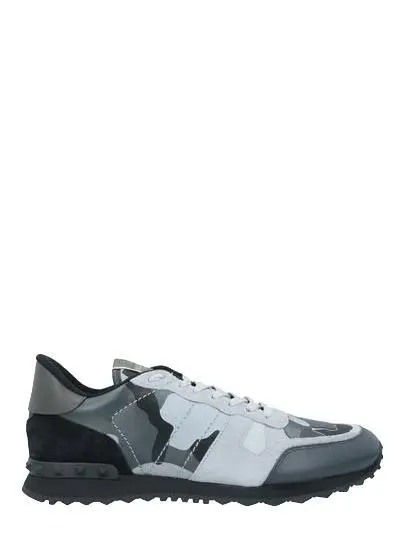 Valentino Garavani Sneakers In Leather And Textile Fibers - Black