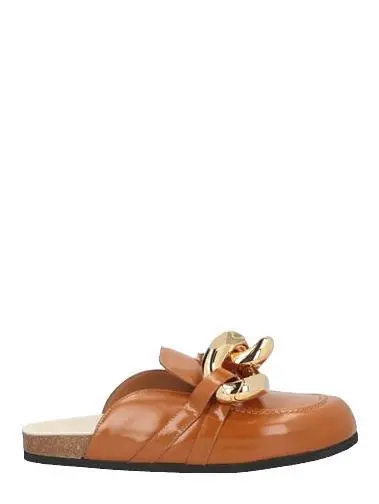 JW Anderson Calfskin Leather Clogs - Brown