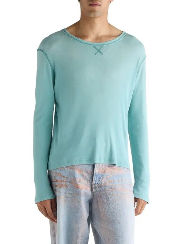 Acne Studios Einso U Sunkissed Rib T-shirt - Mint Green