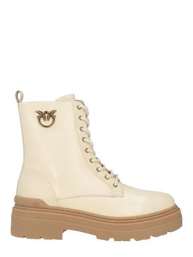 Pinko Ankle Combat Boots - White