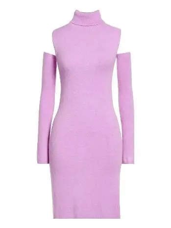 Liu Jo Knitted Mini Dress With Detachable Sleeves - Purple