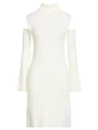 LIU •JO Knitted Mini Dress With Detachable Sleeves - White