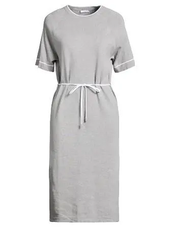 Peserico Easy Midi Cotton Dress - Grey