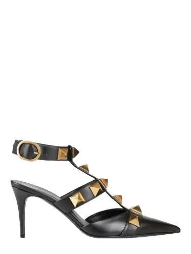 Valentino Garavani Pumps With Studs And T-bar - Black