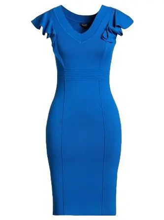 Liu Jo Ribbed Jersey Bodycon Midi Dress - Blue