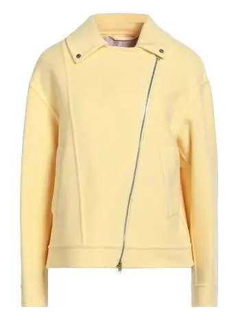 Herno Biker Jacket In Virgin Wool And Polyamide - Yellow