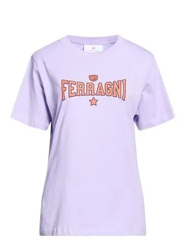 CHIARA FERRAGNI Logo-print Cotton T-shirt - Purple