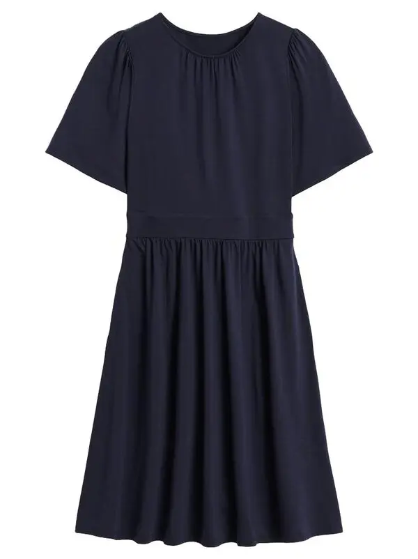 Boden Cotton Blend Jersey Dress - Navy