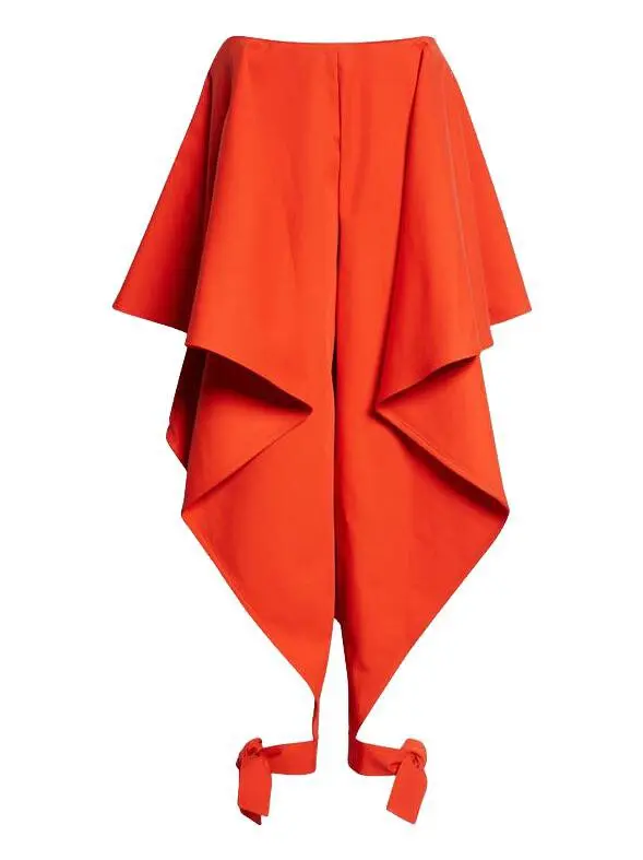 Alaïa Paneled Cotton Pants - Orange Sanguine