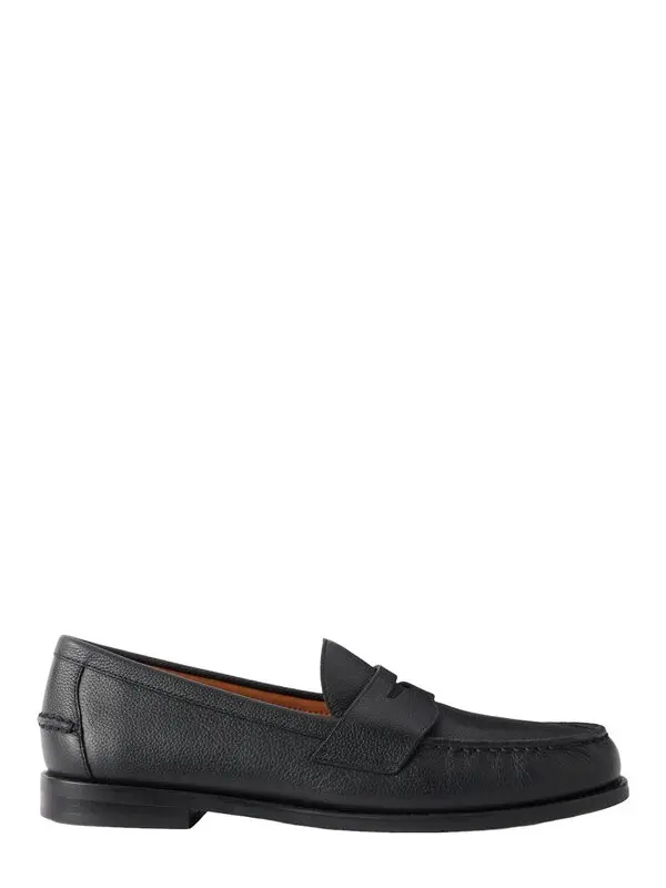 Polo Ralph Lauren Alston Full-grain Leather Penny Loafers - Black