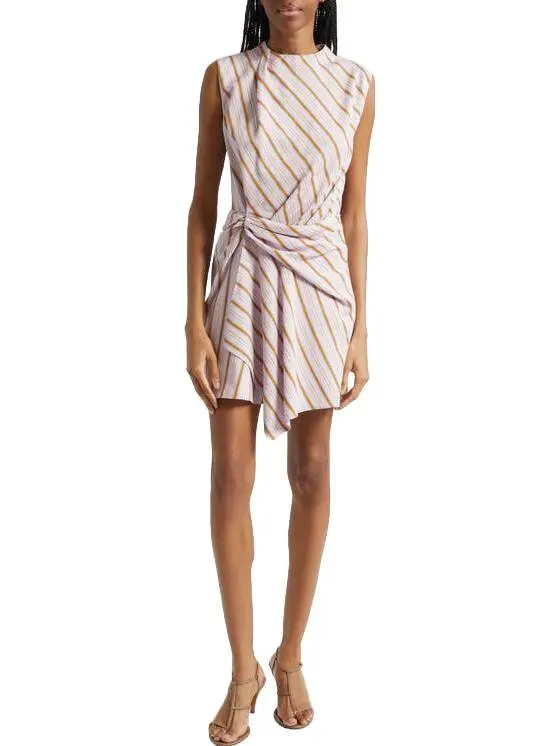 A.L.C. Dion Stripe Sleeveless Minidress - Lilac/curry
