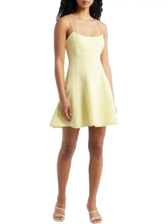 FREEMARKET Babydoll Mini Dress - Yellow