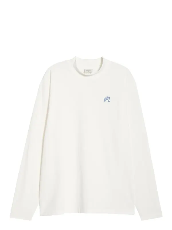 MALBON Upland Mock Neck Long Sleeve T-shirt - Snow White