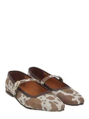 STIVALI NEW YORK Tribeca Mary Jane Ballet Flat - Tan Cowhide Leather