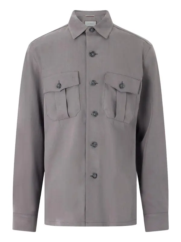 Canali Lyocell Overshirt - Gray