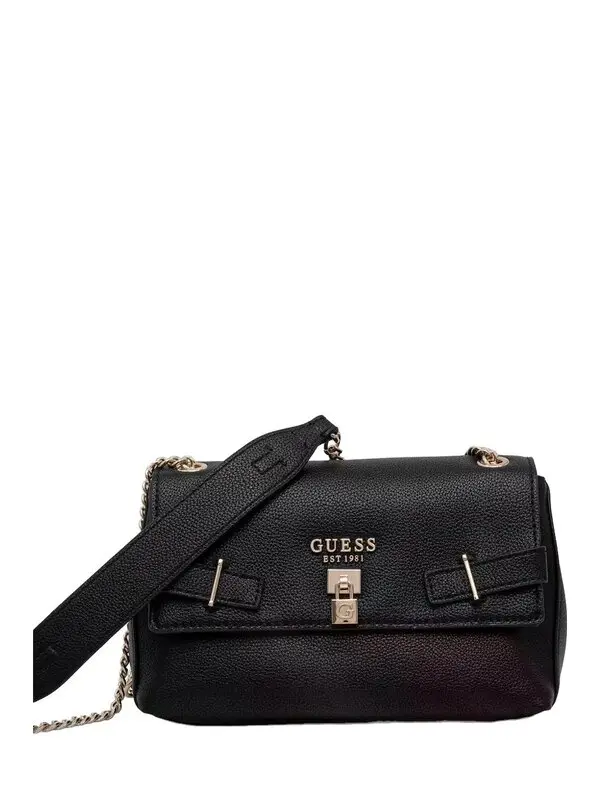 Guess Lock Chain Cross Body Bag - Black
