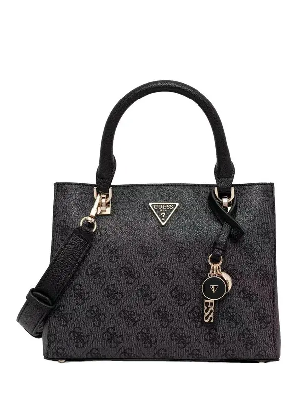 Guess Monogram Charm Tote Bag - Black
