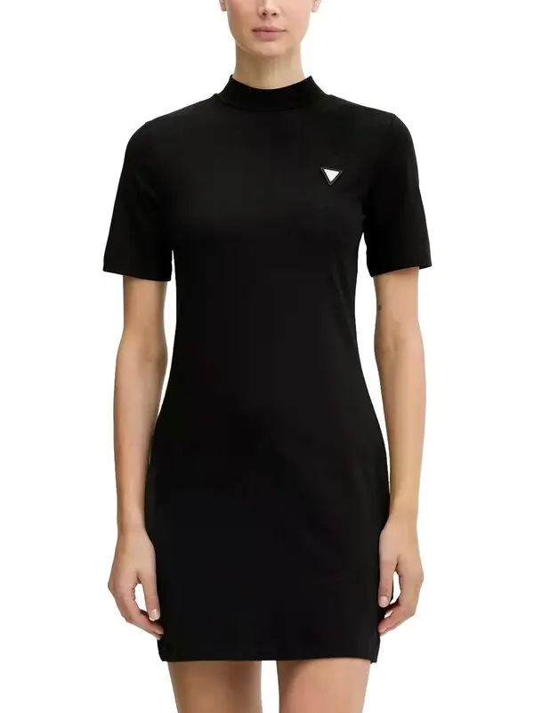 Guess Triangle-logo Mini Dress - Black