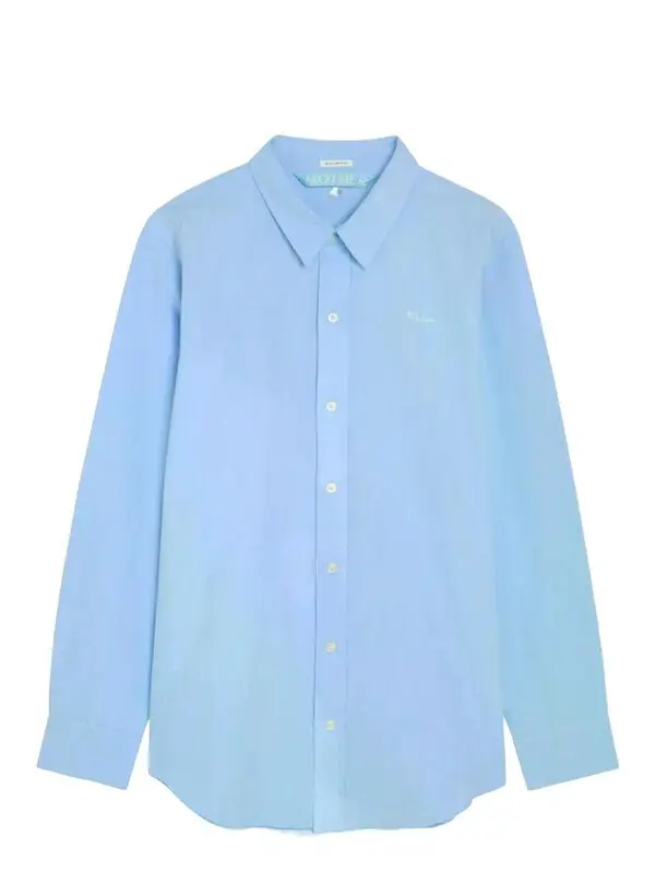MOTHER Embroidered Cotton Shirt - Blue
