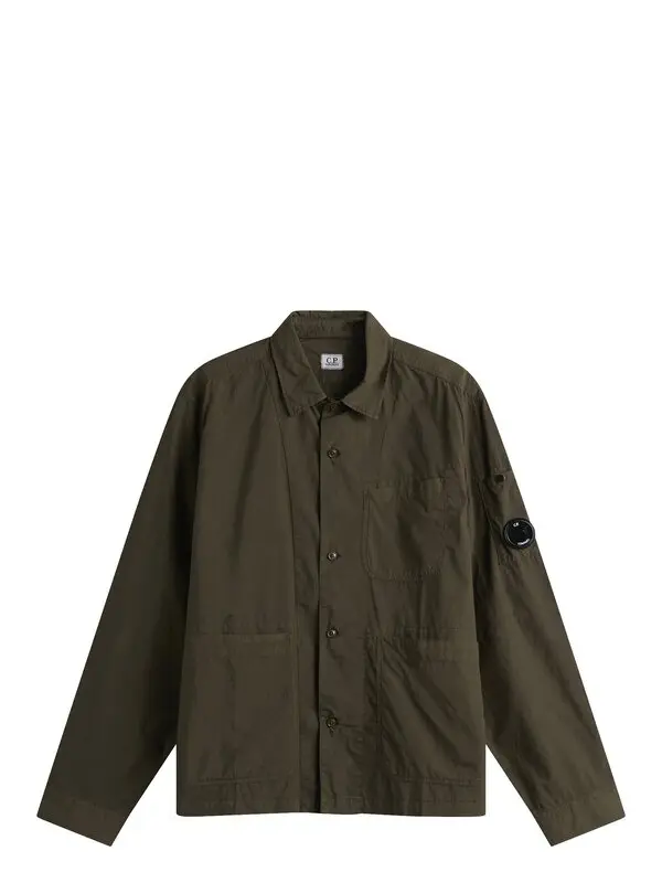 C.P. COMPANY Popeline Lens Overshirt - Ivy Green