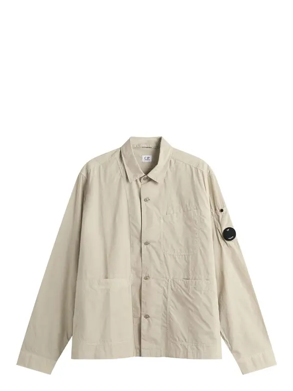 C.P. COMPANY Popeline Lens Overshirt - Dove