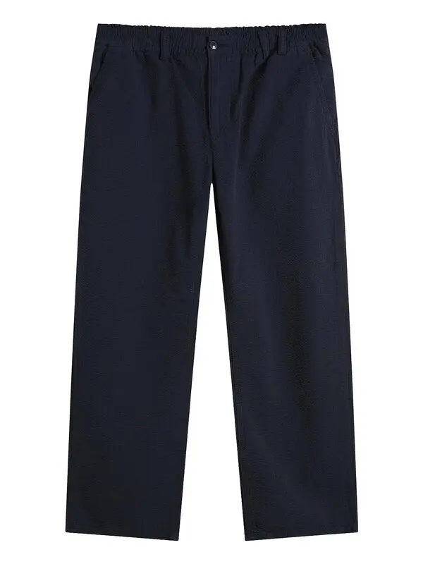 FORET Calm Seersucker Pants - Navy