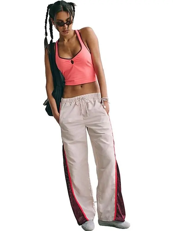 Free People Retro Rider Mesh Pants - Tofu Combo