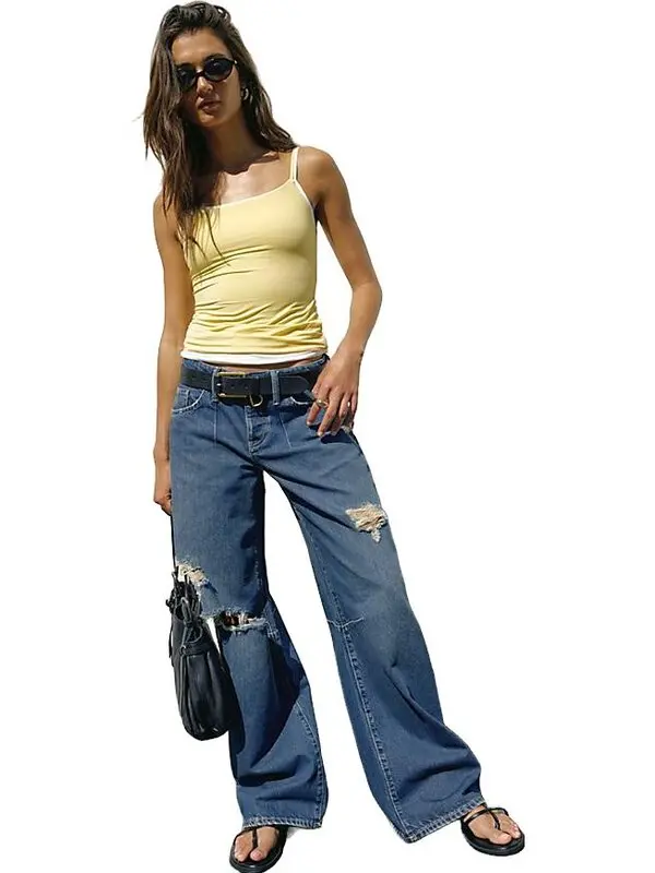 Free People We The Free Teagan Low-rise Baggy Boyfriend Jeans - Summer Nights