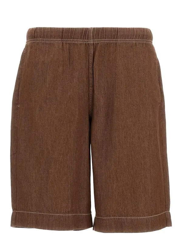 Paul Smith Cotton Bermuda Shorts - Brown