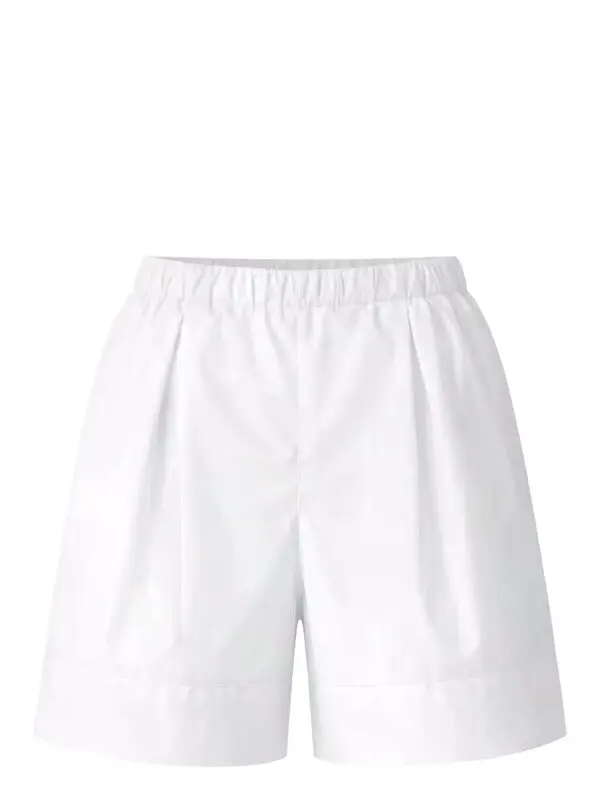 Liviana Conti Pleated Elasticated-waist Shorts - White