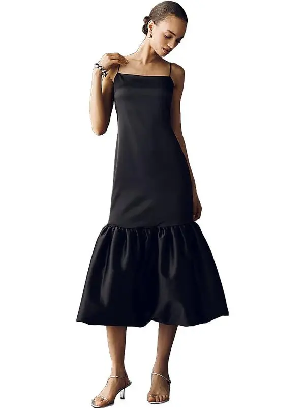 Caroline Constas Sydney Ruffle-hem Gown - Black