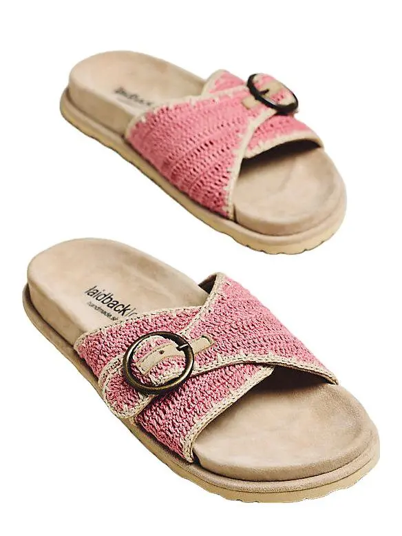 LAIDBACK LONDON Reef Slide Sandals - Rose/natural