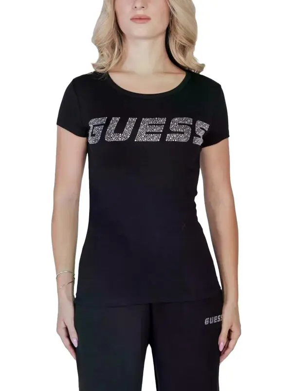 Guess Rhinestone-embellished T-shirt - Black