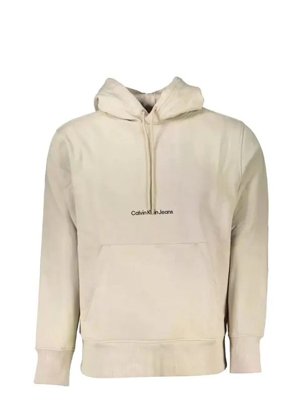 Calvin Klein Logo-print Cotton Hoodie - Neutrals