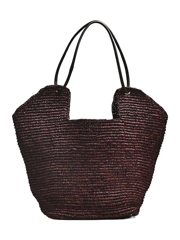 BEMBIEN Amaya Raffia Tote - Chocolate