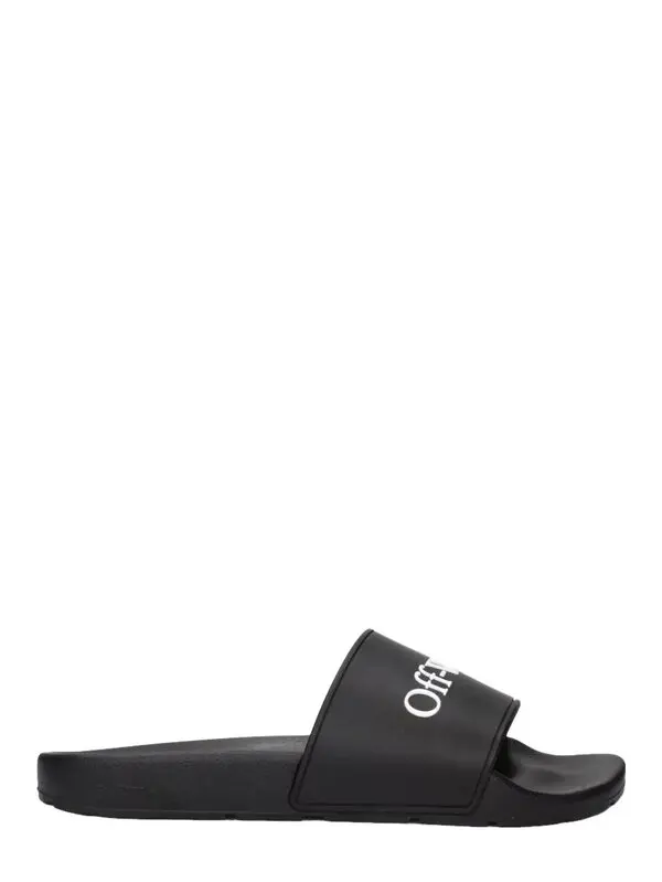 Off-White Logo-print Sandals - Black